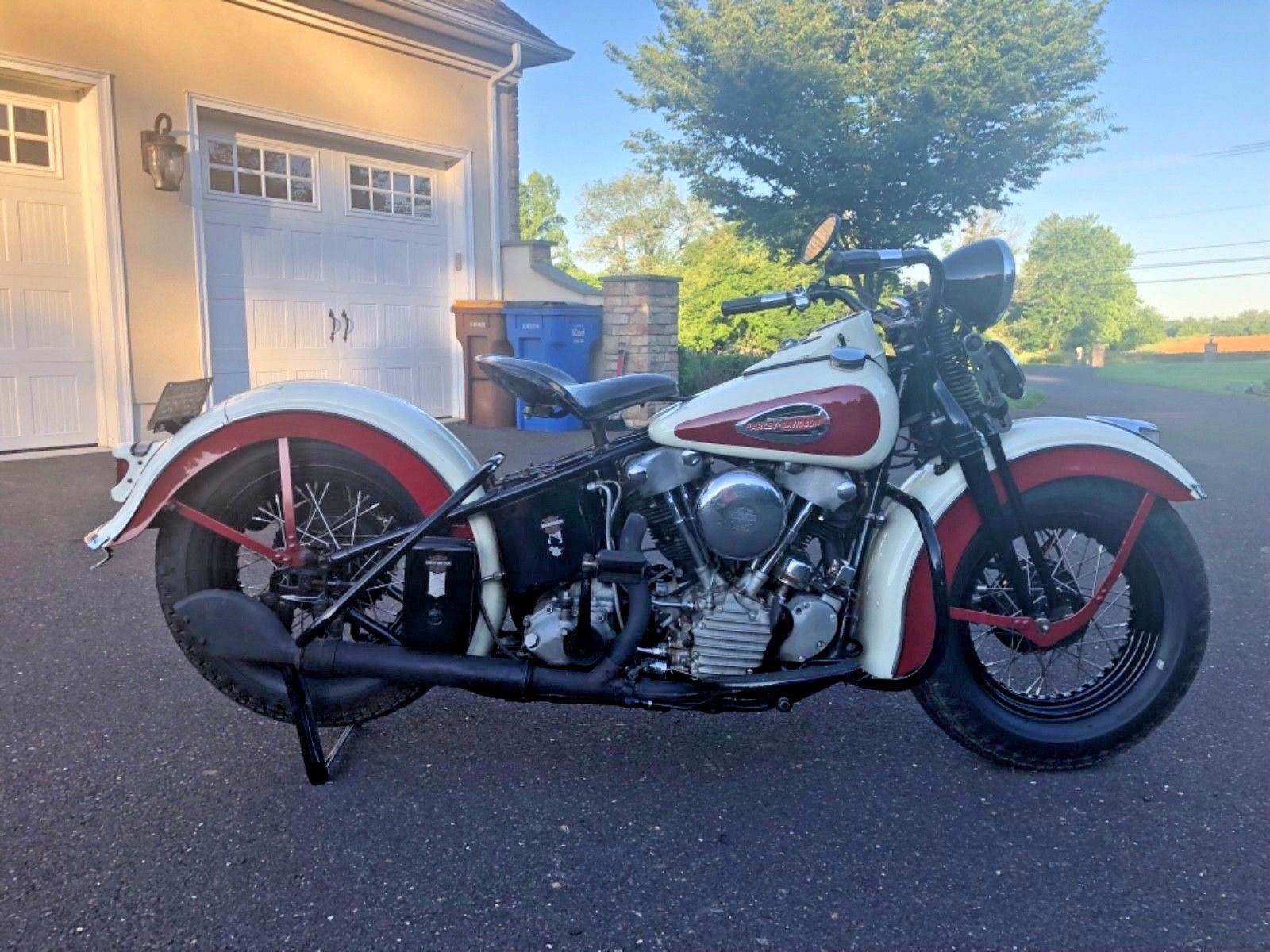 1940 HARLEY DAVIDSON KNUCKLEHEAD EL WHITE RED - Carseva - Find the ...