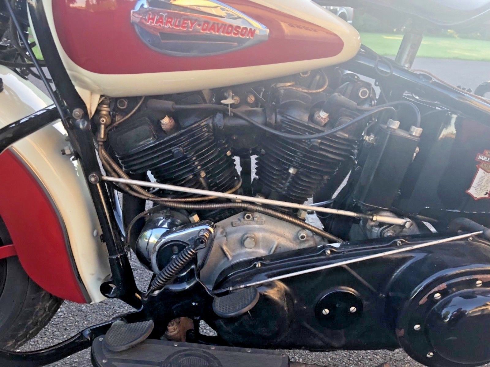1940 HARLEY DAVIDSON KNUCKLEHEAD EL WHITE RED - Carseva - Find the ...