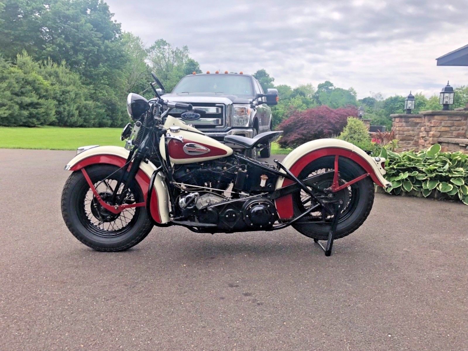 1940 HARLEY DAVIDSON KNUCKLEHEAD EL WHITE RED - Carseva - Find the ...