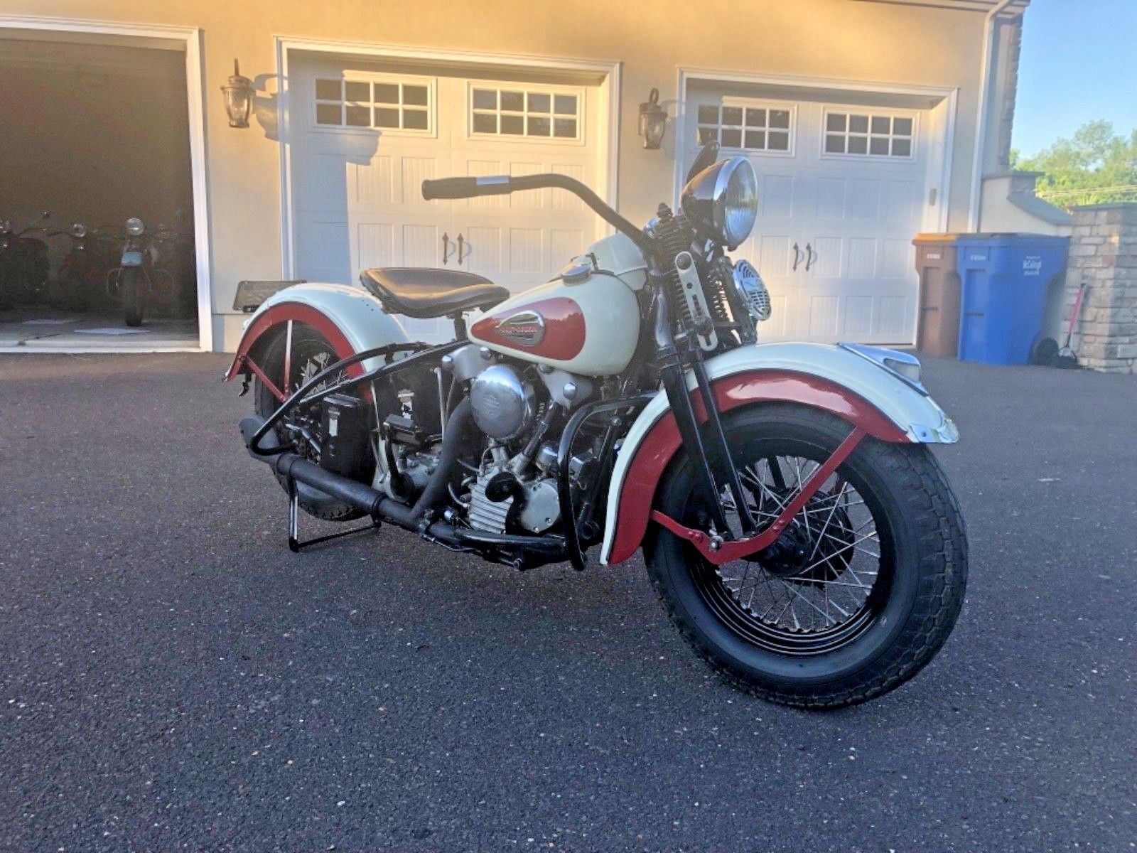 1940 HARLEY DAVIDSON KNUCKLEHEAD EL WHITE RED - Carseva - Find the ...