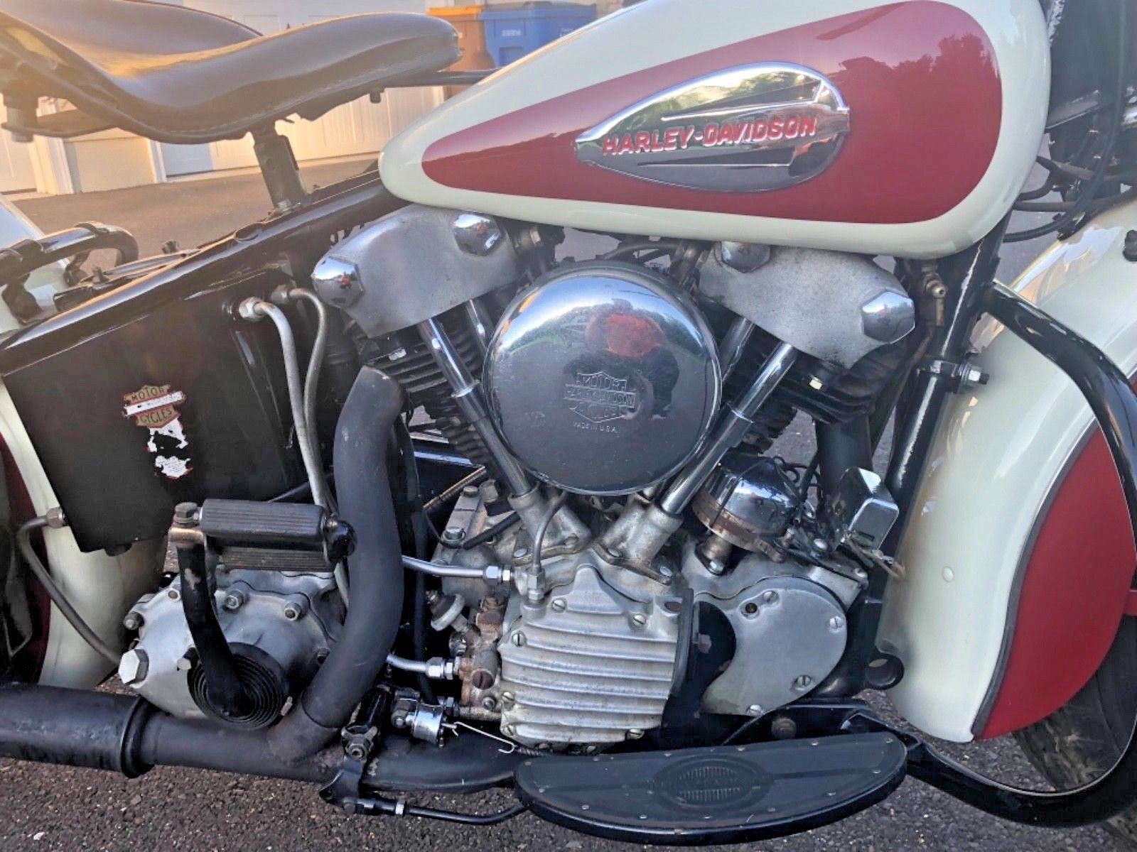 1940 HARLEY DAVIDSON KNUCKLEHEAD EL WHITE RED - Carseva - Find the ...