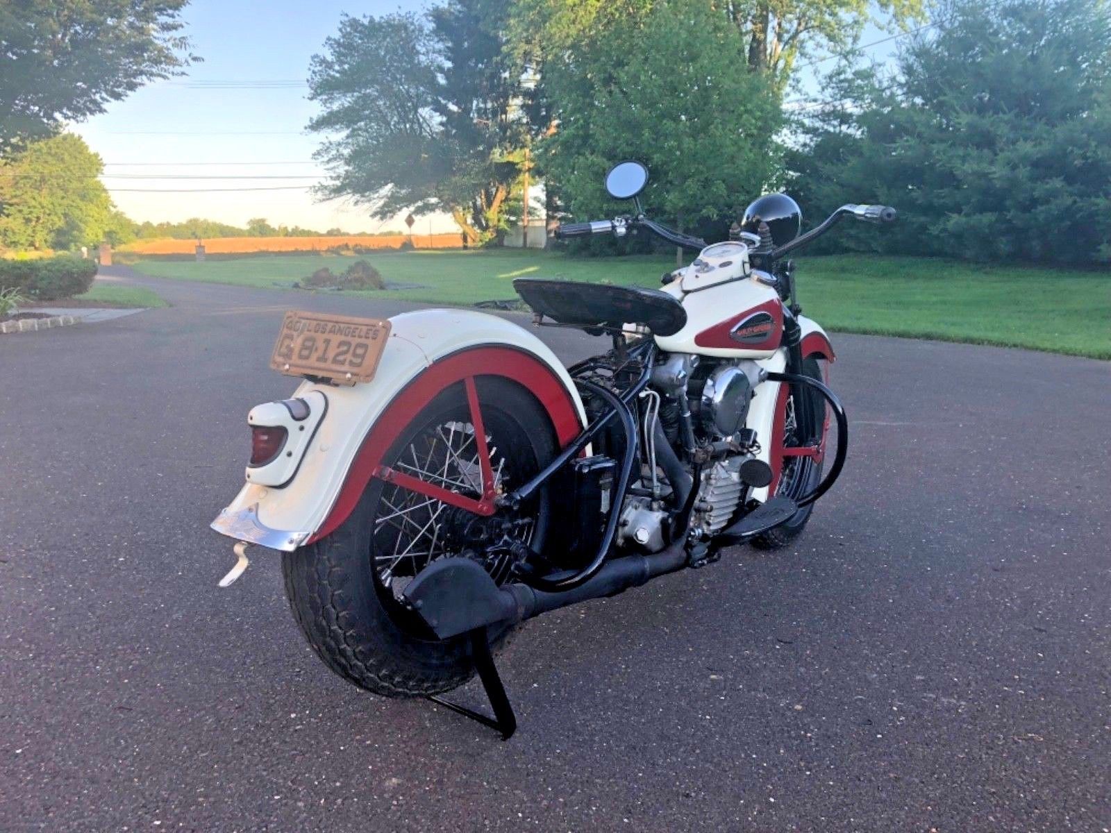 1940 HARLEY DAVIDSON KNUCKLEHEAD EL WHITE RED - Carseva - Find the ...